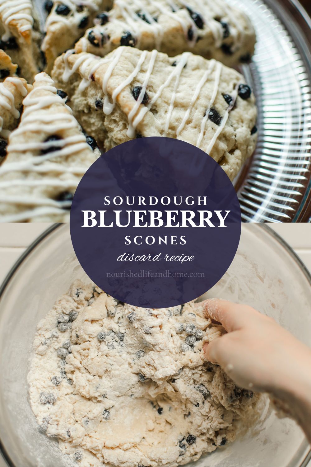 Blueberry Sourdough Scones- Easy Discard Recipe - A Nourished Life + Home